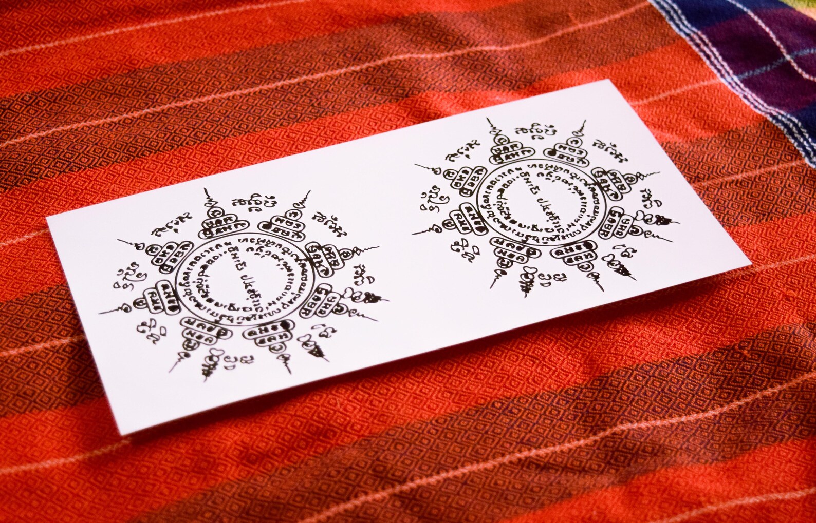 The 8 Direction Temporary Tattoos Sticker Thai Body Tattoo - Etsy