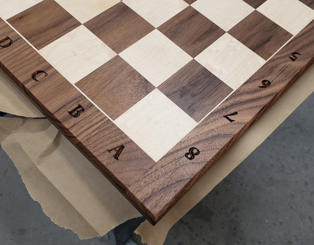 Premium XL Chess Board With Engraved Notation, Large Area, Solid ...