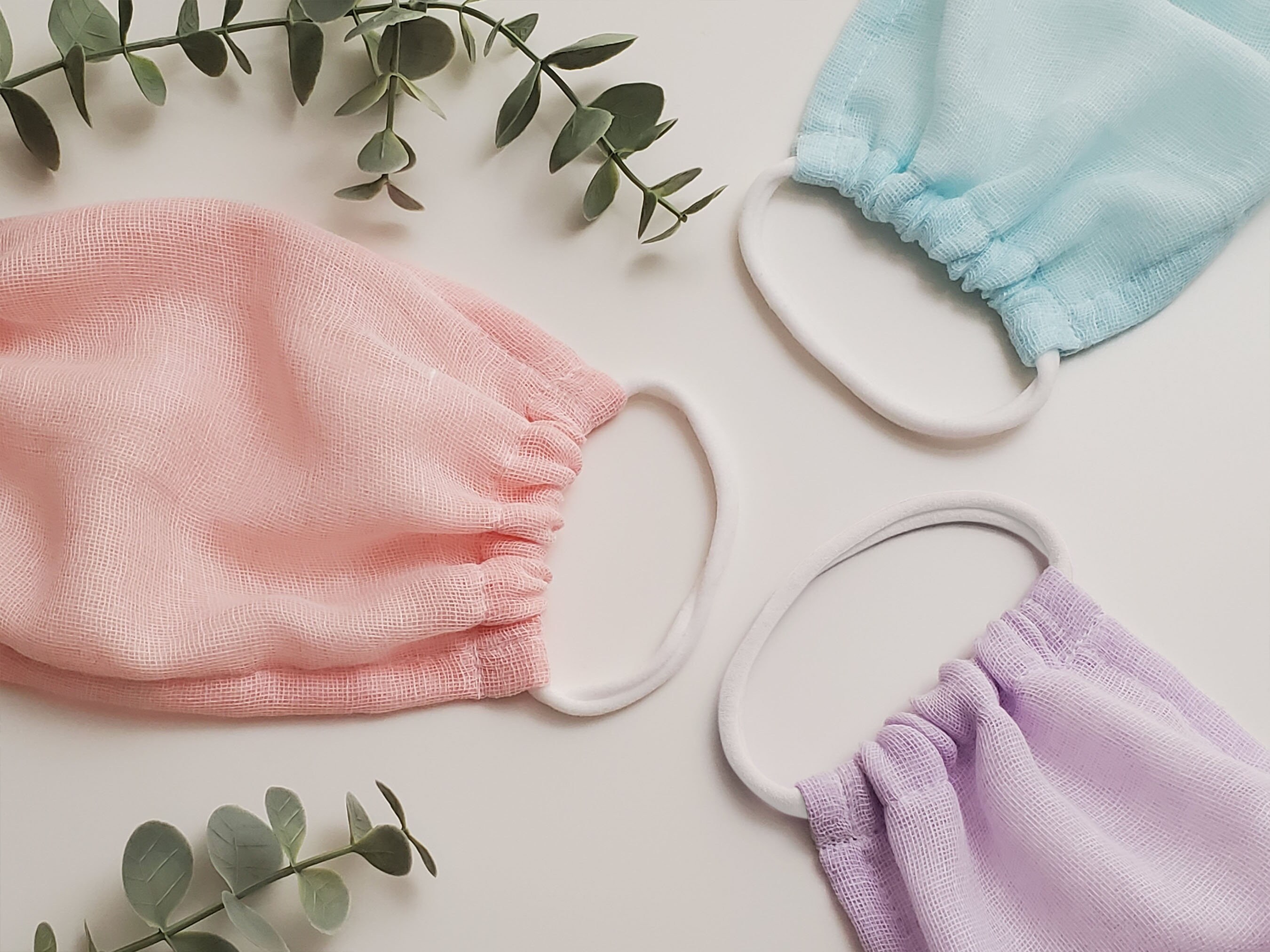 Cheesecloth Pastel Color Mask Super Breathable 100% Cotton | Etsy