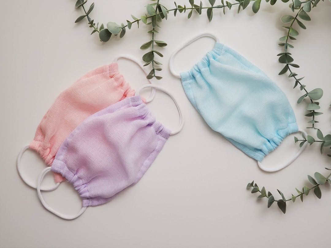 Cheesecloth Pastel Color Mask | Super Breathable, 100% Cotton ...