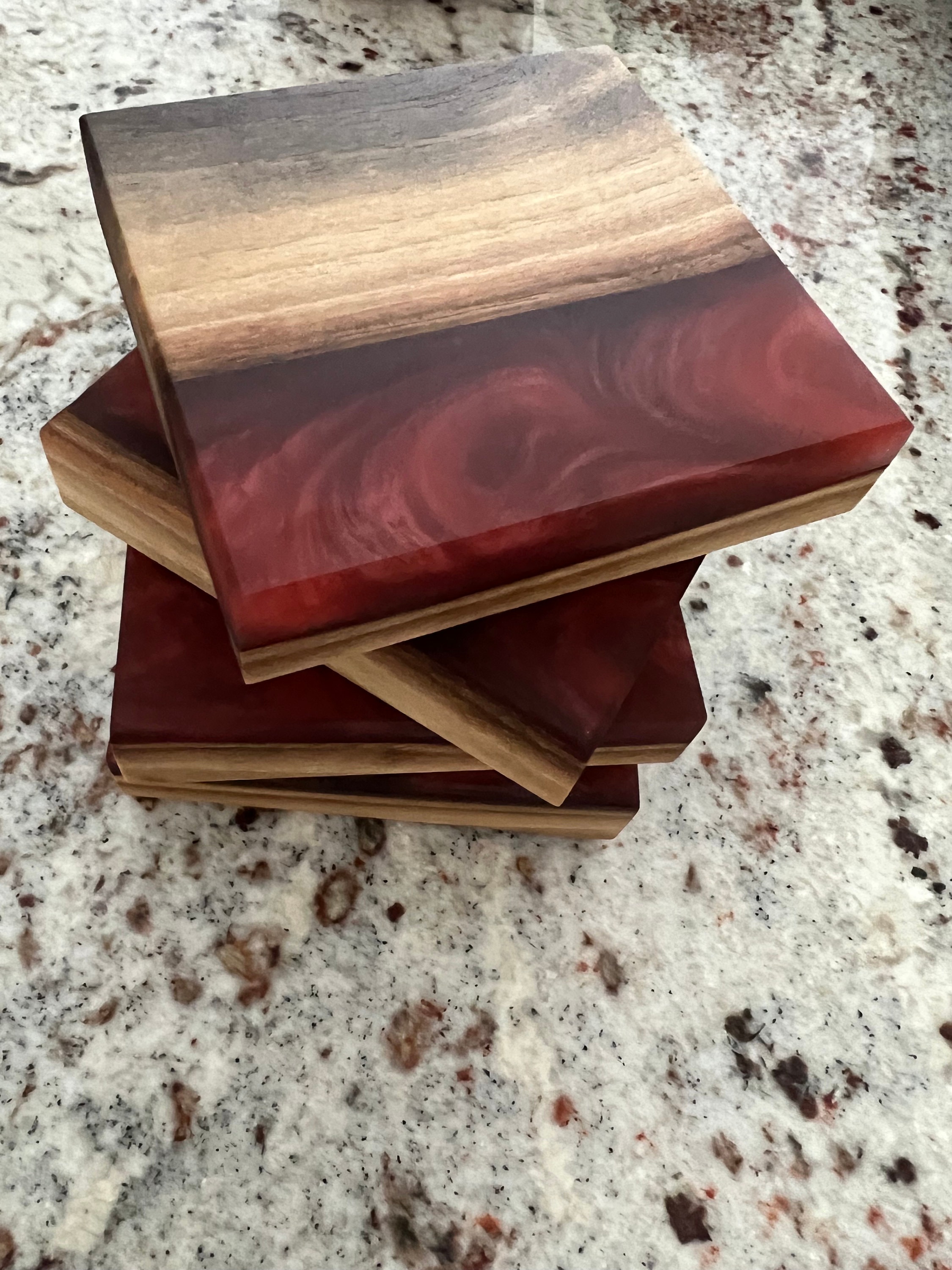 Live Edge and Epoxy Resin Coasters - Etsy