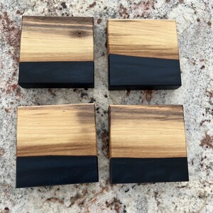Live Edge and Epoxy Resin Coasters - Etsy