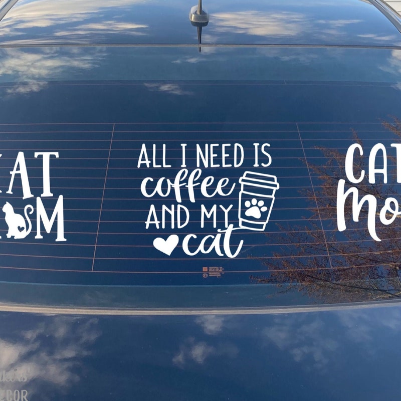 Cat Car Decal - Etsy