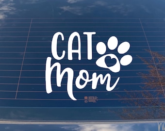 Cat Car Window Decal | Etsy