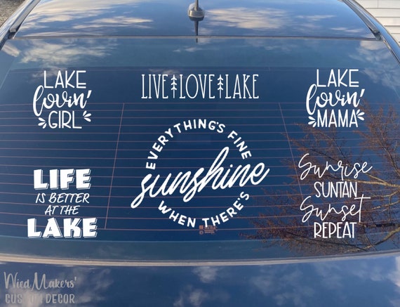 Lake Decals For Car Lake Decals For Boat Lake House Decor | Etsy
