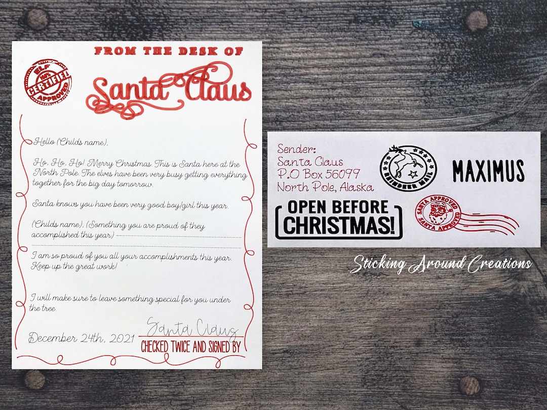 Personalized Letter From Santa Claus, Santa Claus Letter, Stocking ...