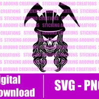 Asphalt Skull With Tools Construction Decal SVG, Blue Collar Paving ...