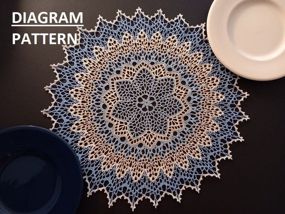Diagram Chart ONLY Crochet Pattern Doily | Etsy