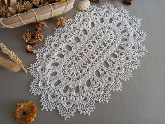 Large Oval Crochet Doily Pattern Beautiful Oval Pineapple Doily