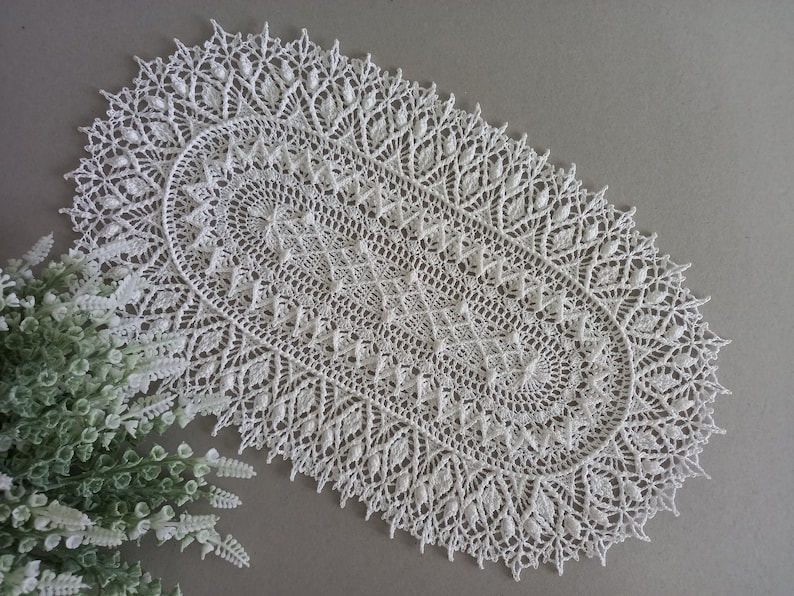Made to Order; Oval Doily New White - Etsy