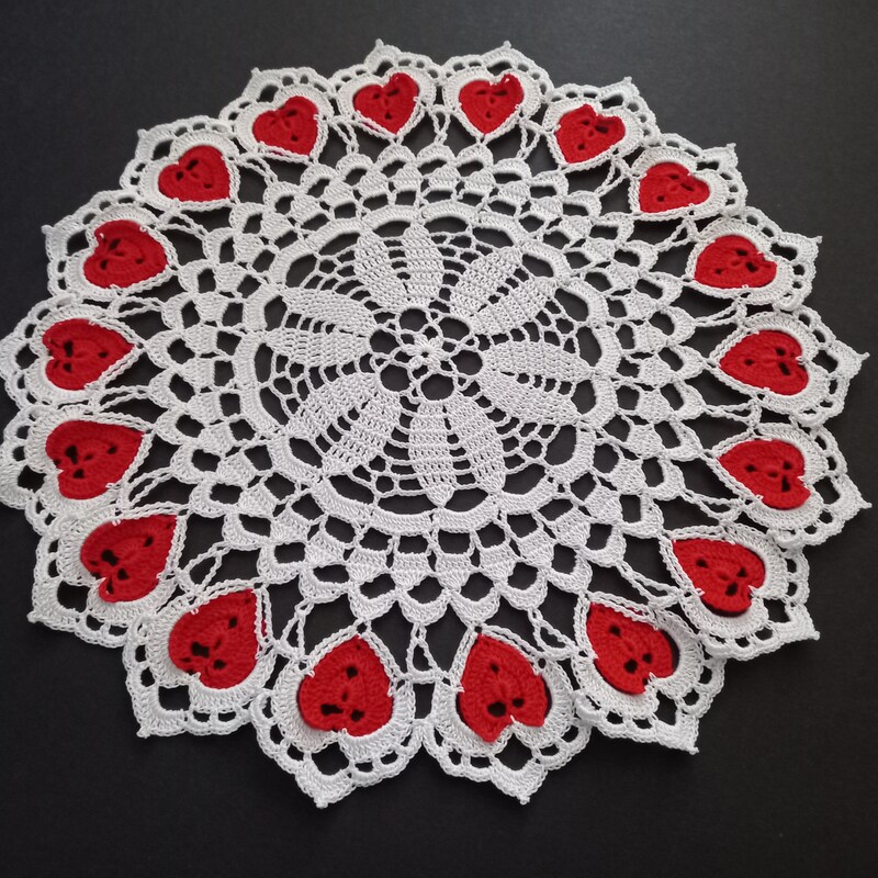 Red Doilies - Etsy