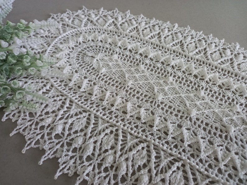 Made to Order; Oval Doily New White - Etsy
