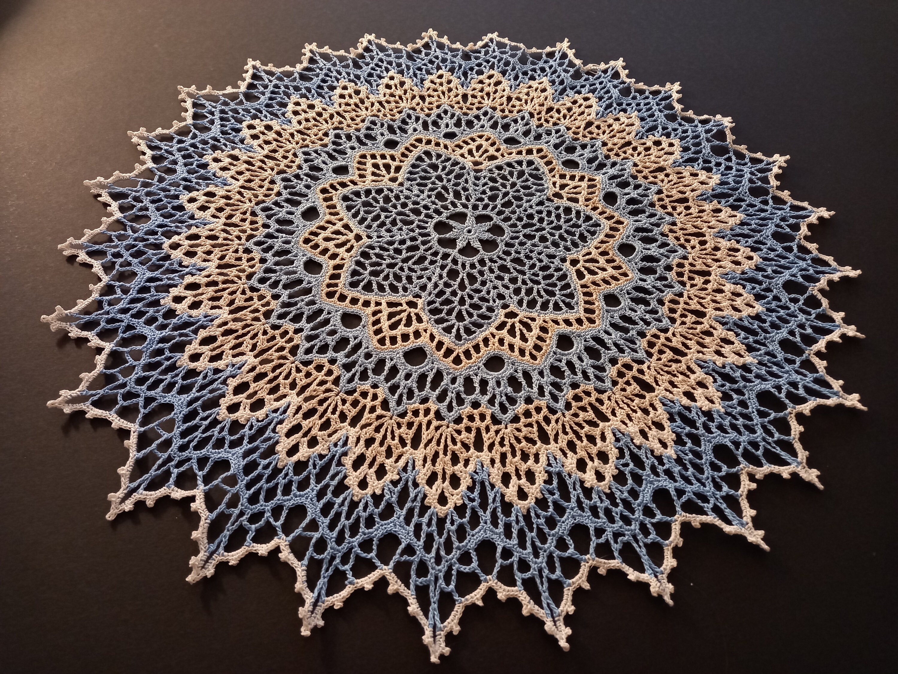Made to Order Large Doily Colorful Blue - Etsy