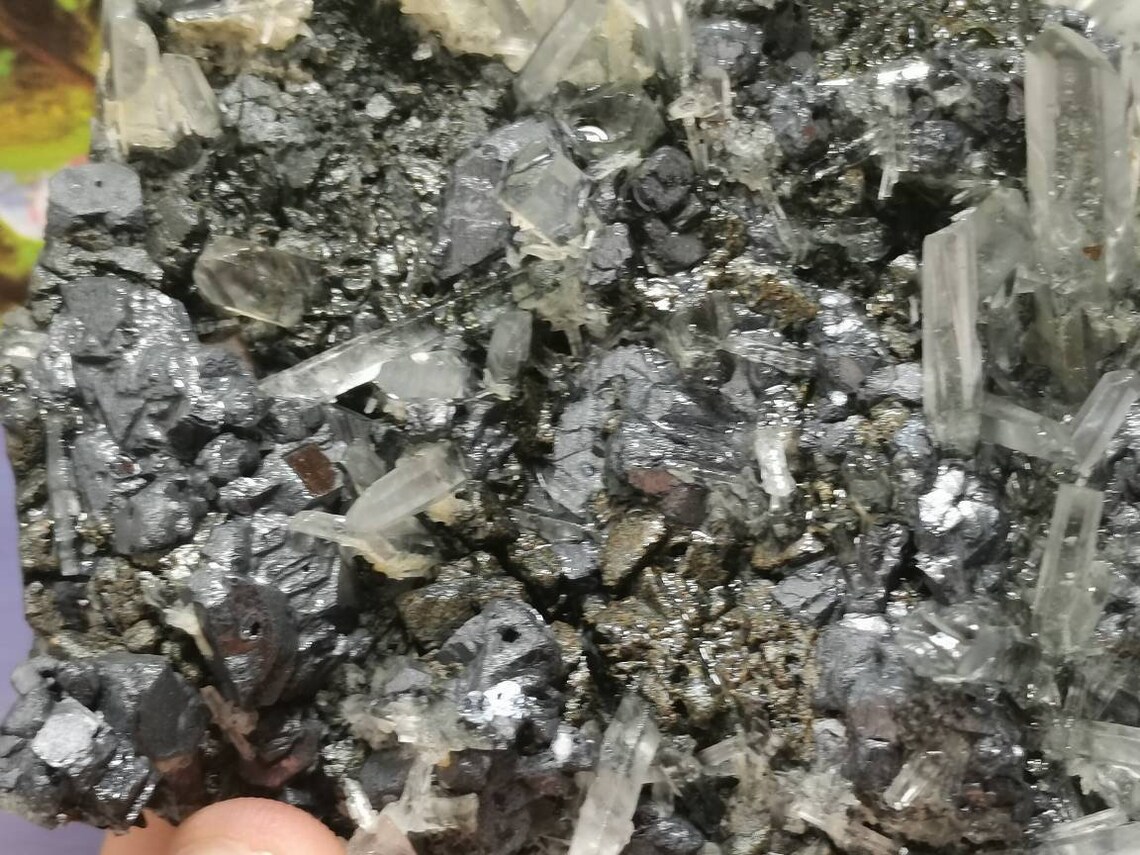 Amazing Quartz With Galena and Sphalerite From Bulgaria Gold - Etsy
