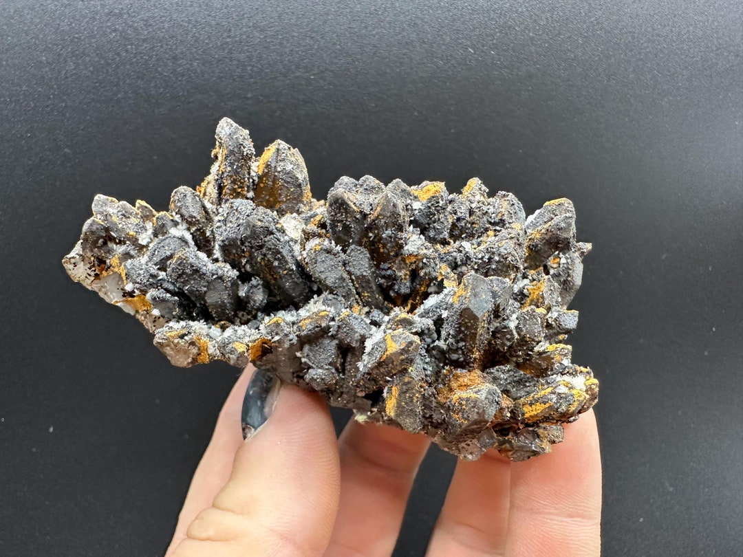 Oxidation Quartz With Calcite From Bulgaria, Gold Minerals, Crystal ...