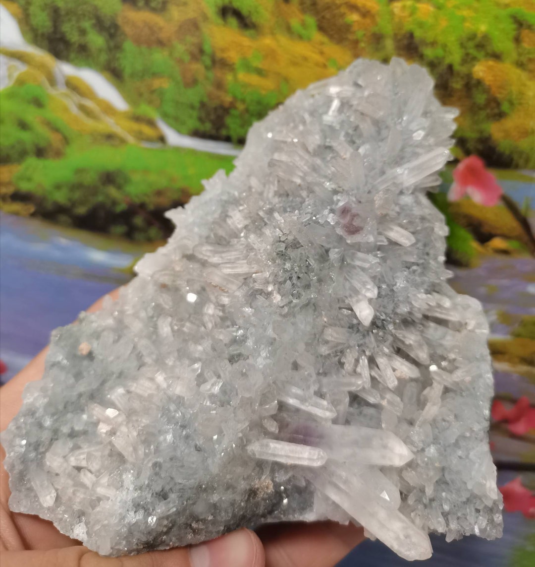 Amazing Quartz/amethyst From Bulgaria Gold Minerals Crystal - Etsy