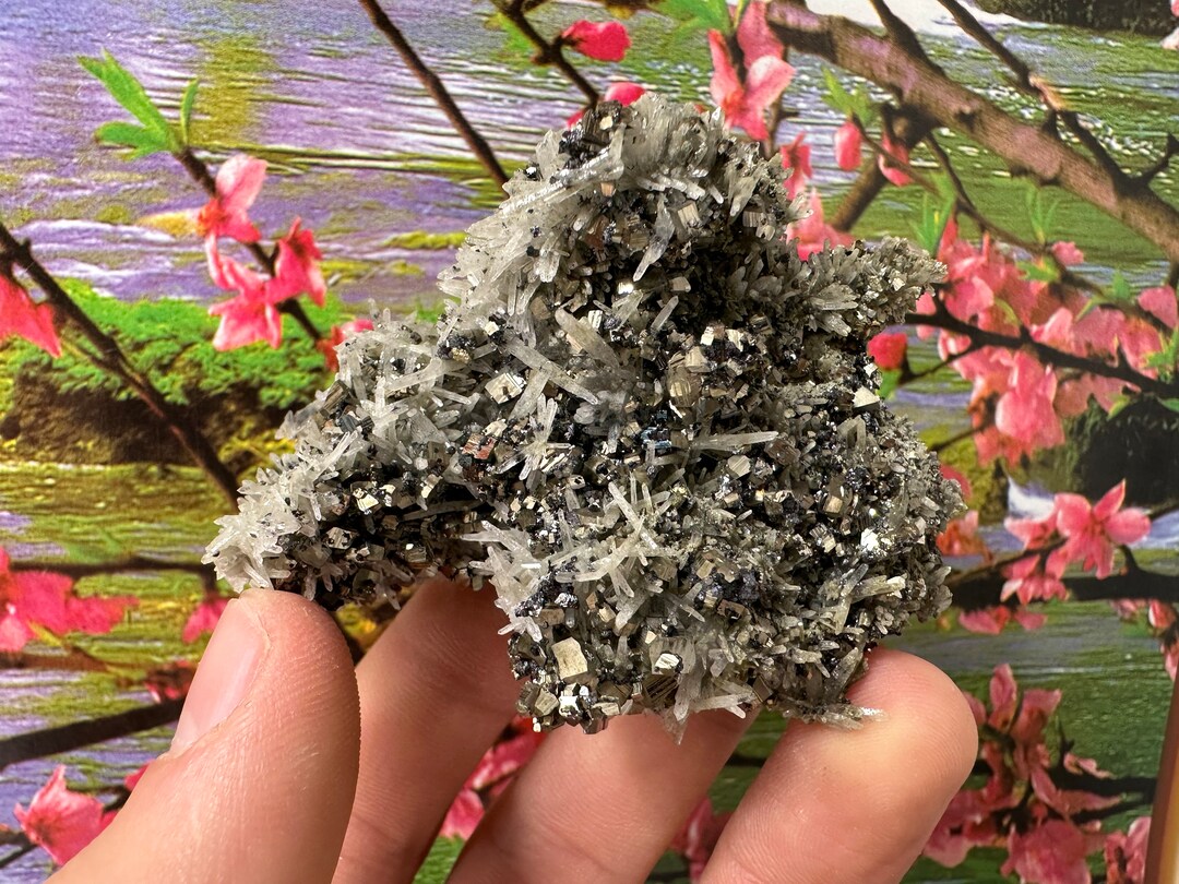 Needle Quartz With Pyrite From Bulgaria , Gold, Crystal Stone, Raw ...