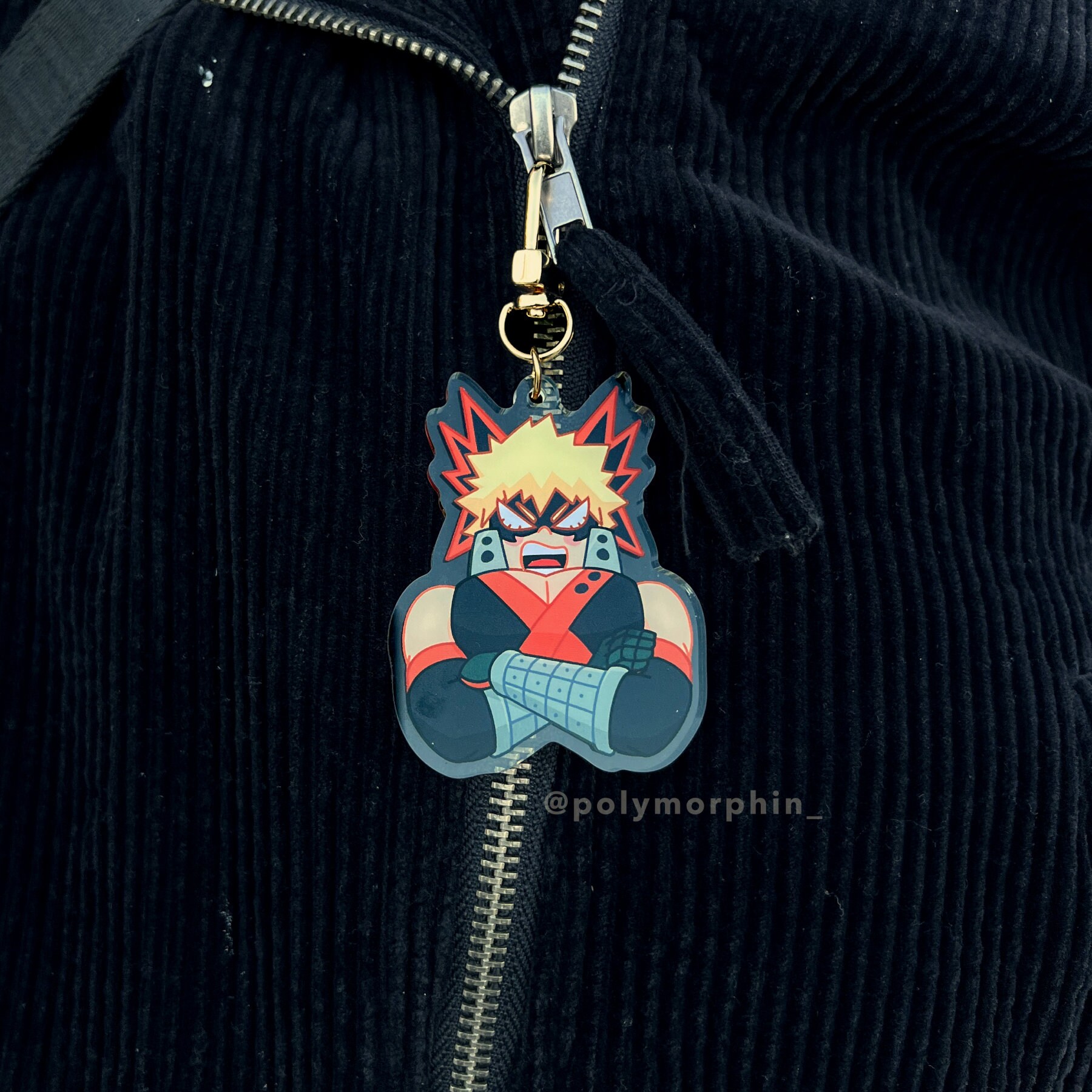 Funny MHA Charm Keychains Deku Bakugou - Etsy