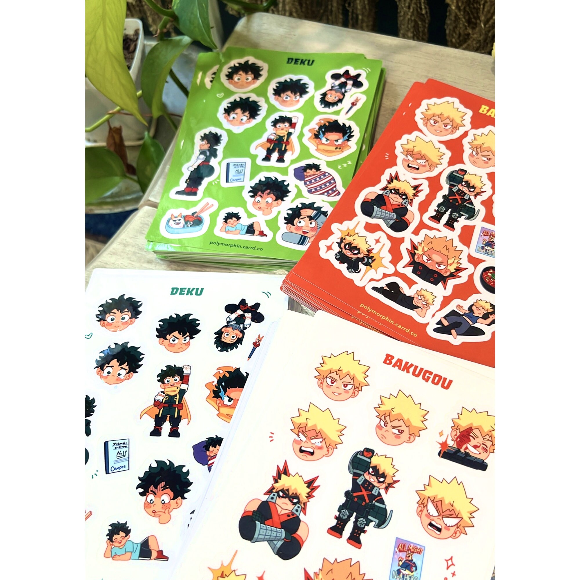 MHA Deku Sticker Sheet Cute Emotes - Etsy