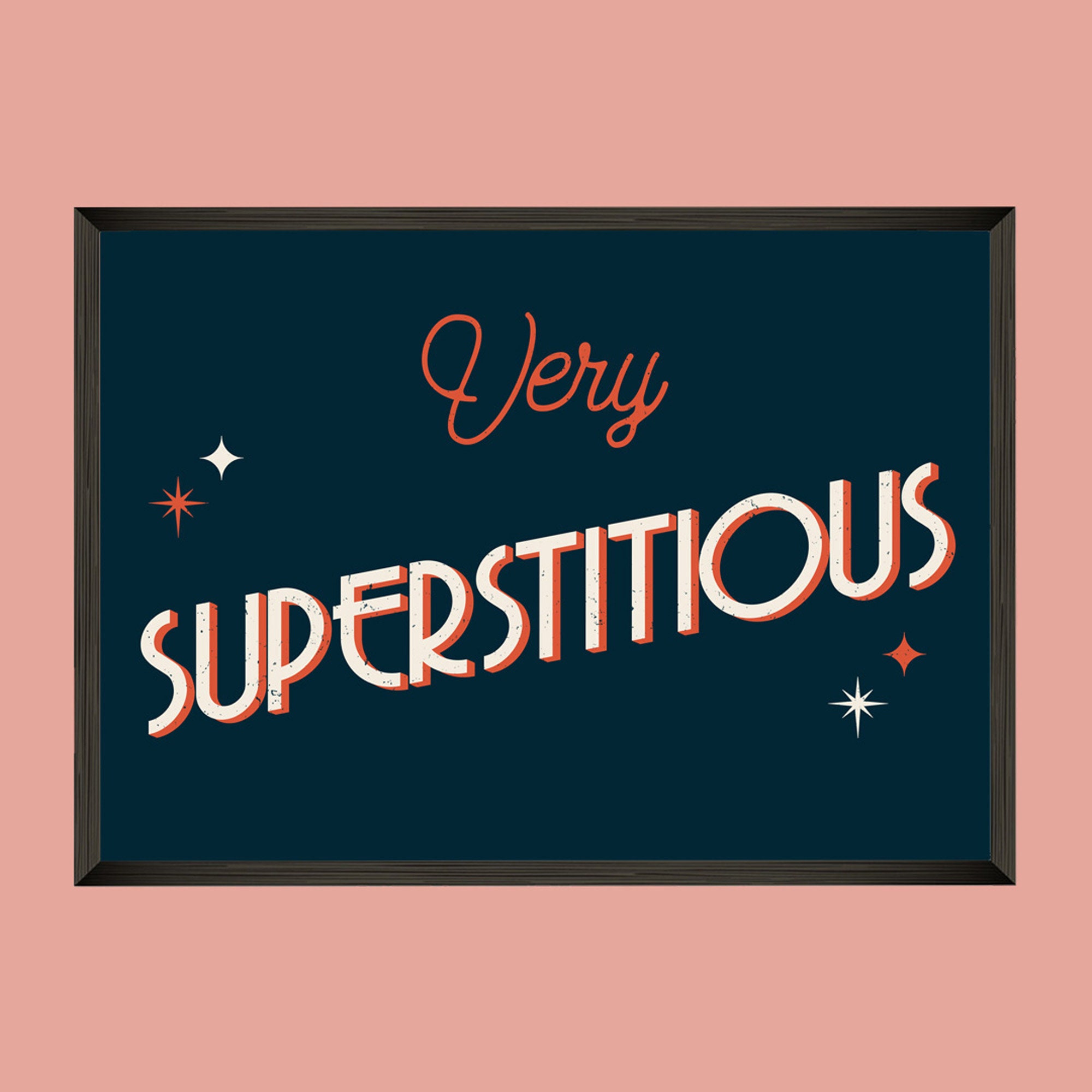 Very Superstitious 70s Style Wall Art Print - Retro - 80s - 90s ...