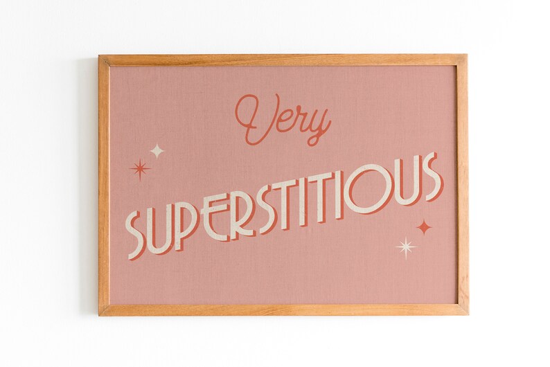 Very Superstitious 70s Style Wall Art Print - Retro - 80s - 90s ...