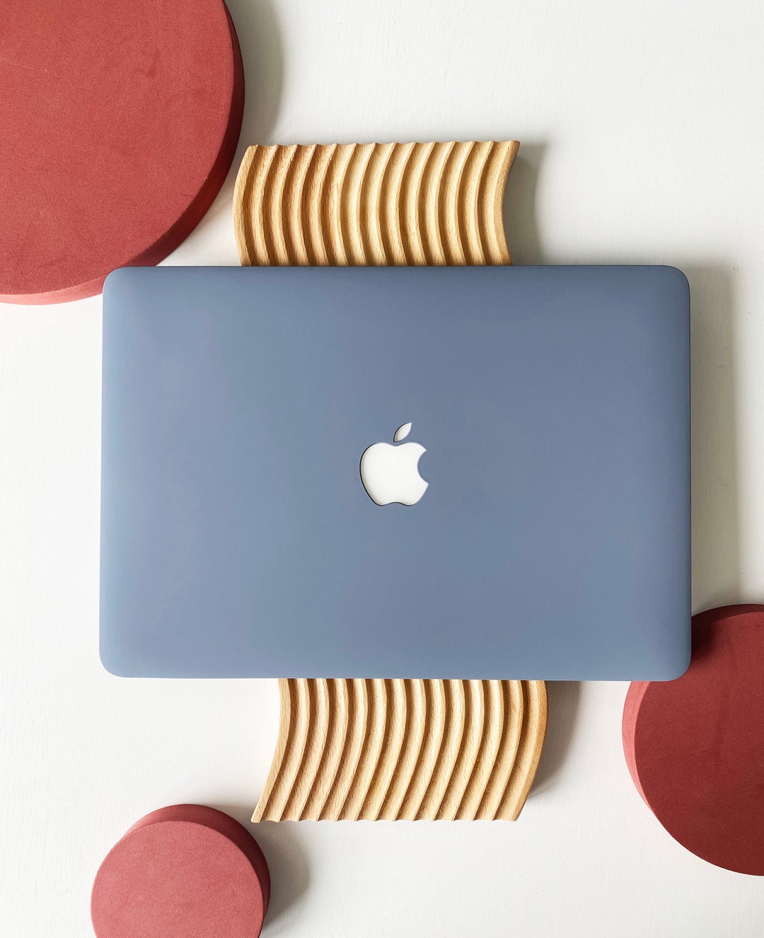 Stone Blue Shell Hard Case Cover for MacBook Air 13 MacBook Pro 13 14 ...