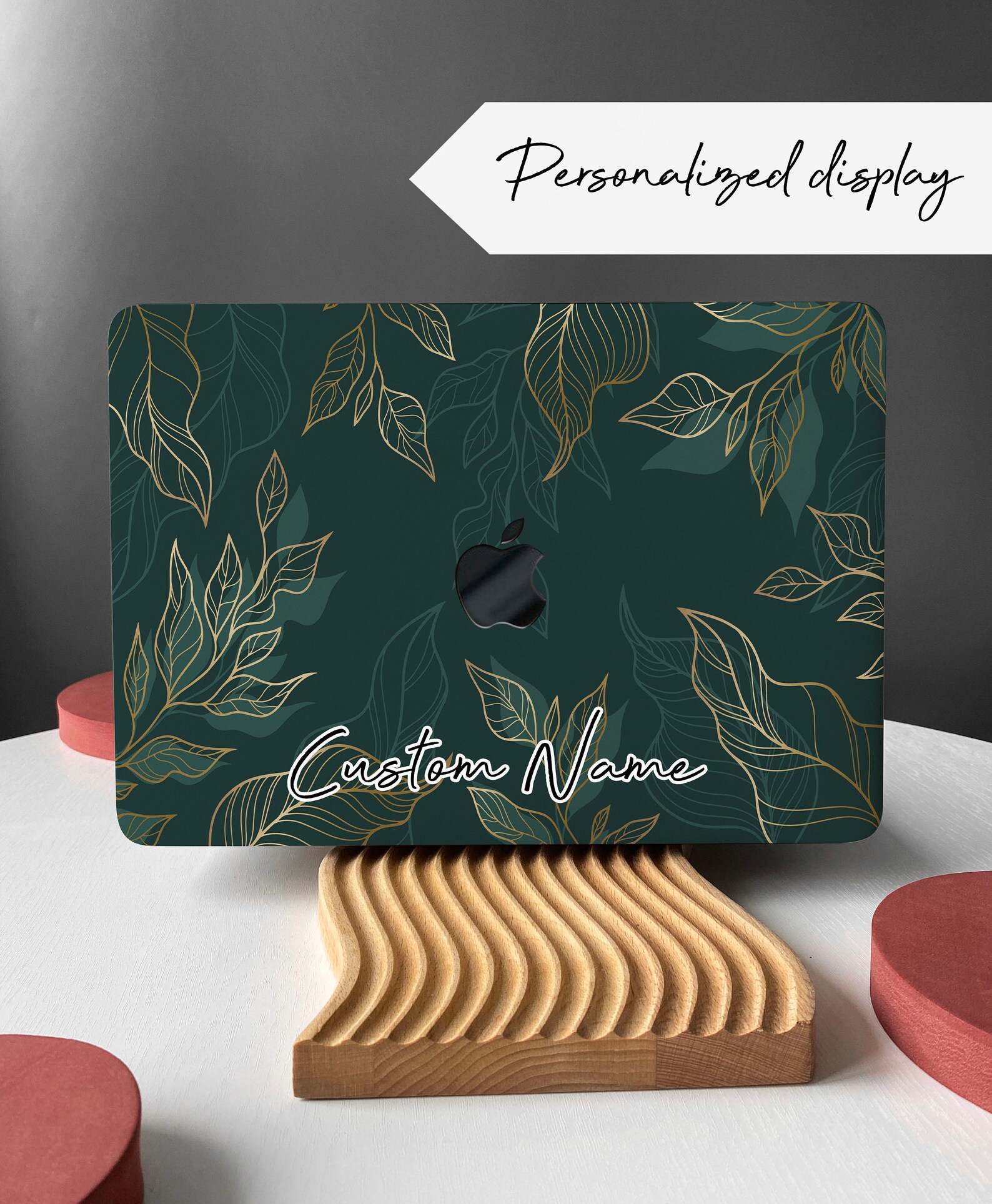 Elegant Dark Green Foliage Shell Hard Case Cover for MacBook Air 13 ...
