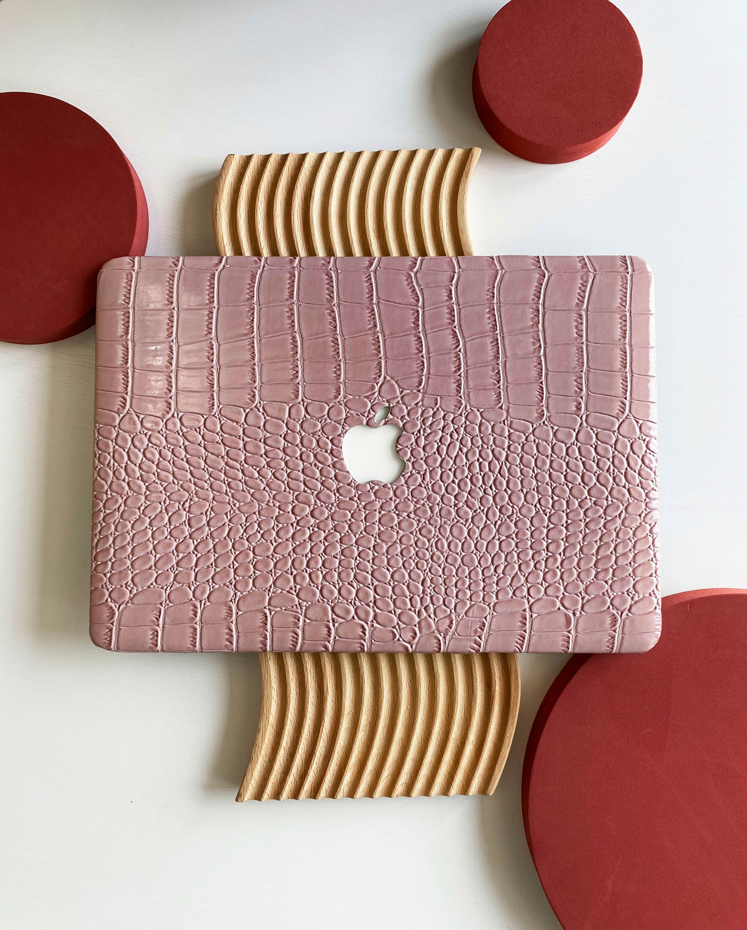 Crocodile Print Pink Hard Case Cover for Macbook Air 13 - Etsy