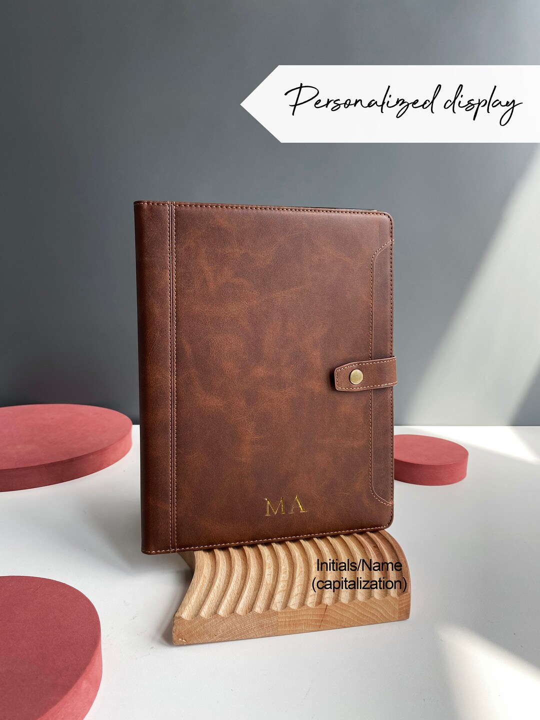 Coffee Bean Brown iPad Book Cover Personalised iPad 9.7 10.2 Pro 11 10. ...