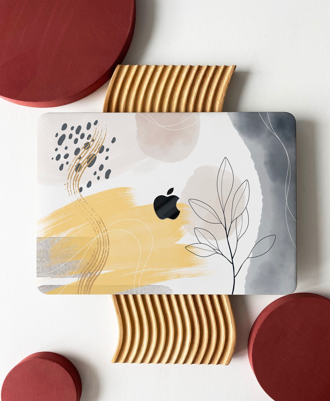 Aesthetic Line Scenery Shell Hard Case Cover for MacBook Air 13 MacBook ...