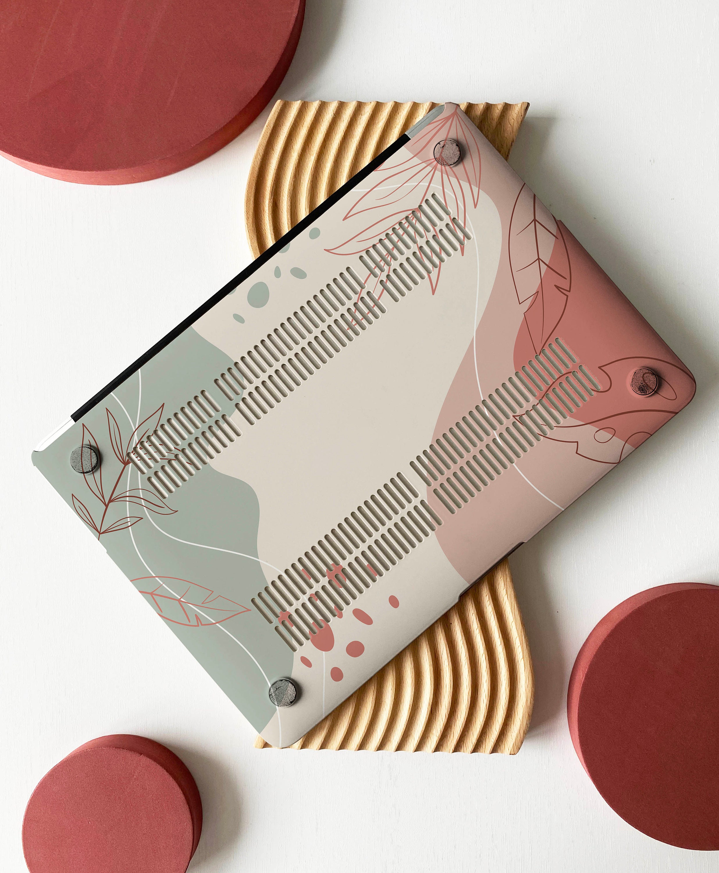 Hand-painted Red Leaf Line Shell Hard Case Cover for Macbook - Etsy