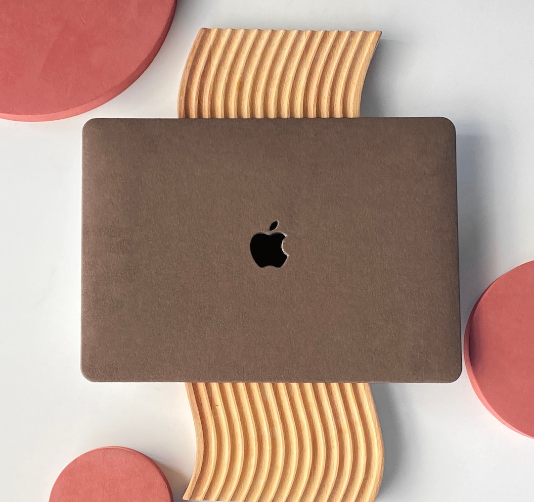 Retro Brown Suede Leather Unique Hard Case Cover for MacBook Air 13 ...