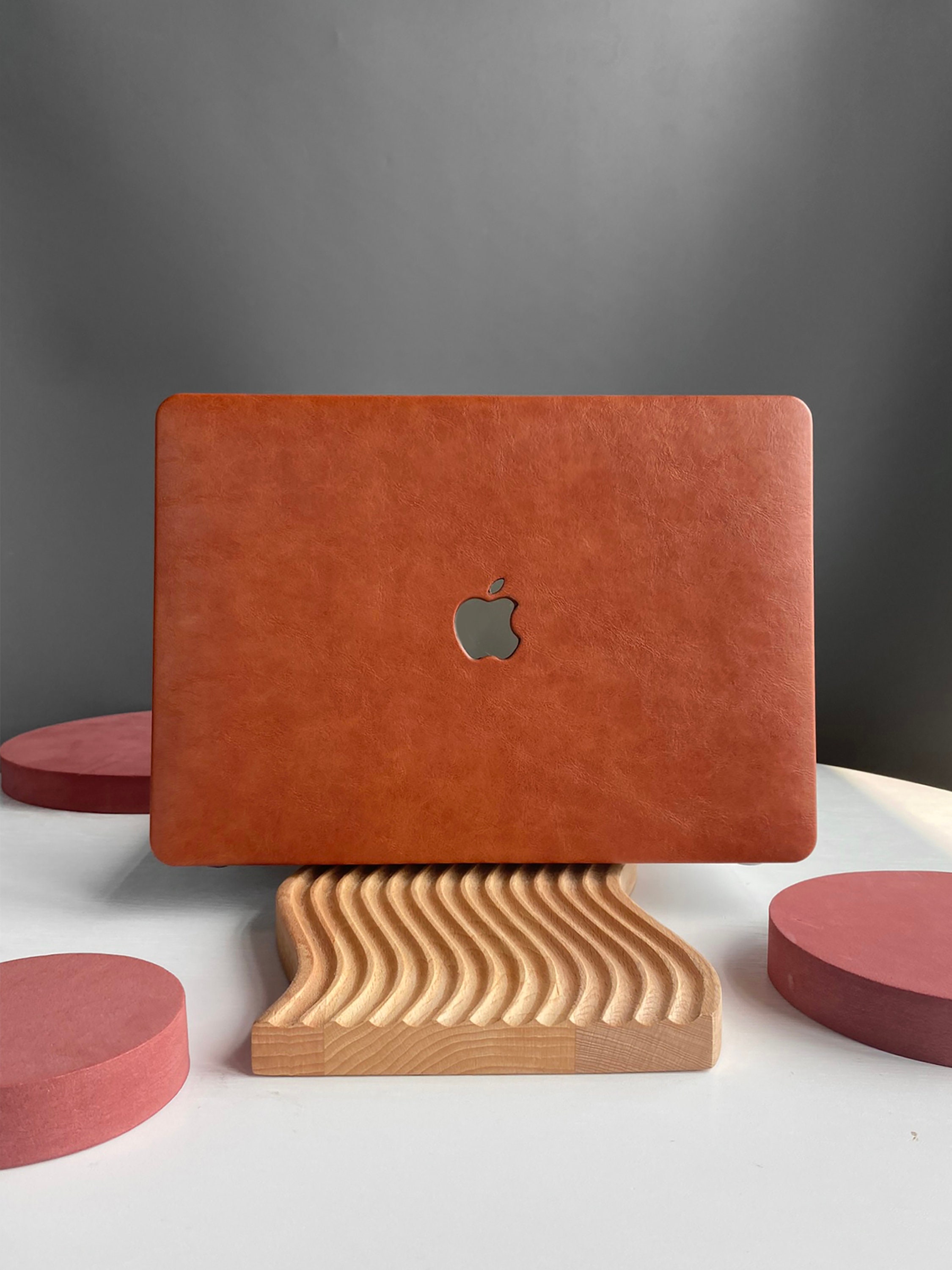 Gentry Orange Brown Vegan Leather Hard Case Cover for Macbook - Etsy