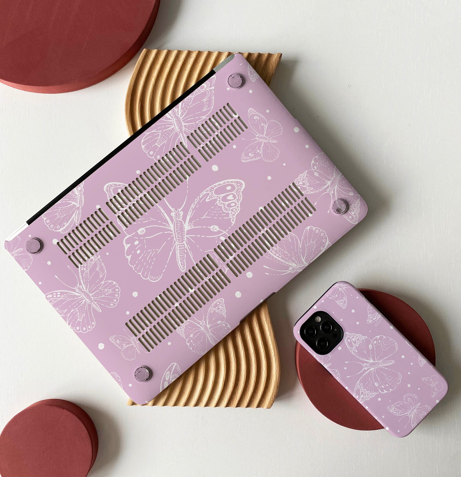 Purple Butterfly Line Shell Hard Case Cover for MacBook Air 13 MacBook ...