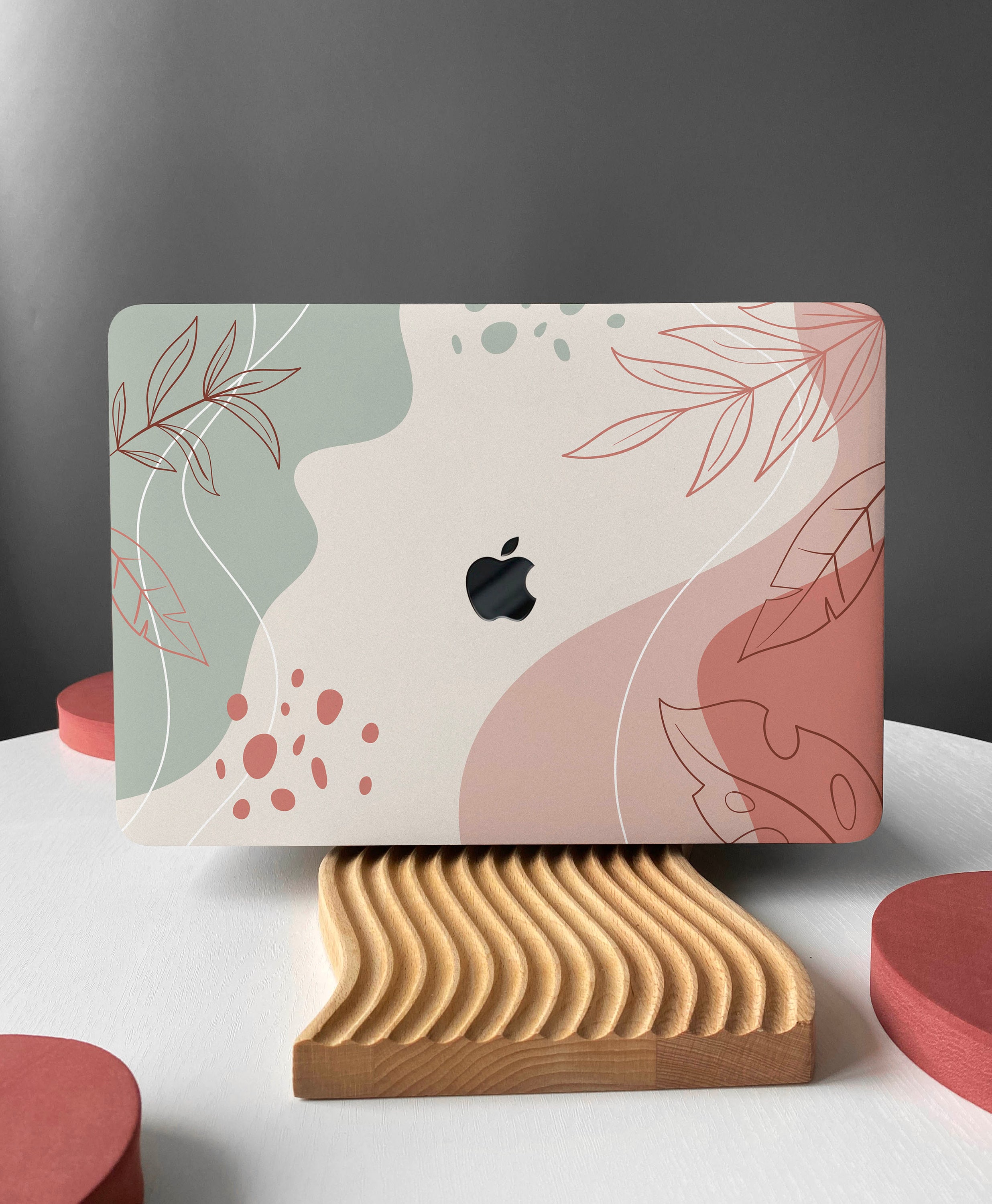 Hand-painted Red Leaf Line Shell Hard Case Cover for Macbook - Etsy