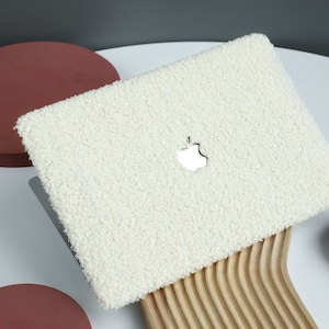 Velvet Milky Beige Hard Case Cover for MacBook Air 13 MacBook Pro 13 14 ...