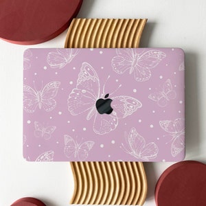 Purple Butterfly Line Shell Hard Case Cover for MacBook Air 13 MacBook ...