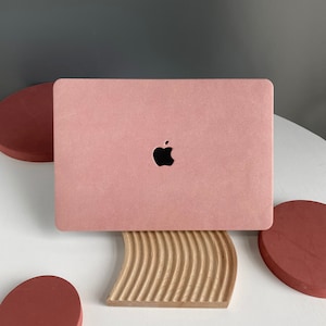 Frosted Leather Pink Hard Case Cover for MacBook Air 13 M1 M2 13.6 ...
