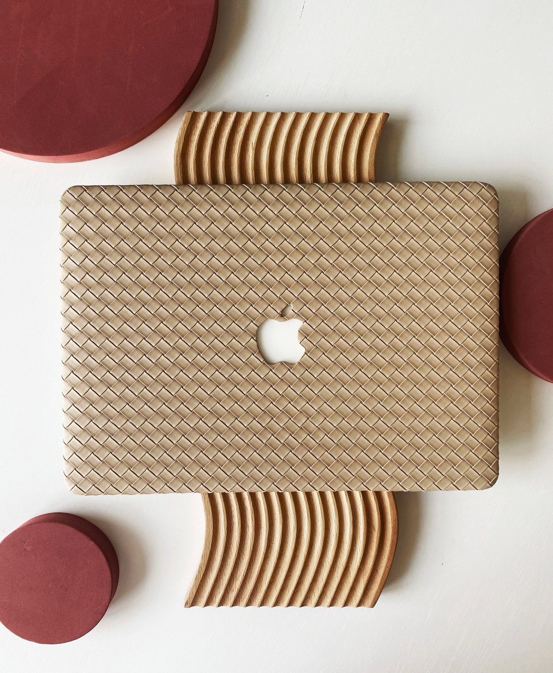 Woven Leather Milky Beige Hard Case Cover for Macbook Air 13 - Etsy