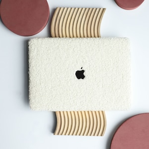 Velvet Milky Beige Hard Case Cover for MacBook Air 13 MacBook Pro 13 14 ...