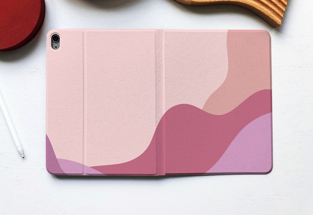 Pink and Purple Painting iPad Book Cover Personalised iPad 9.7 10.2 Pro ...