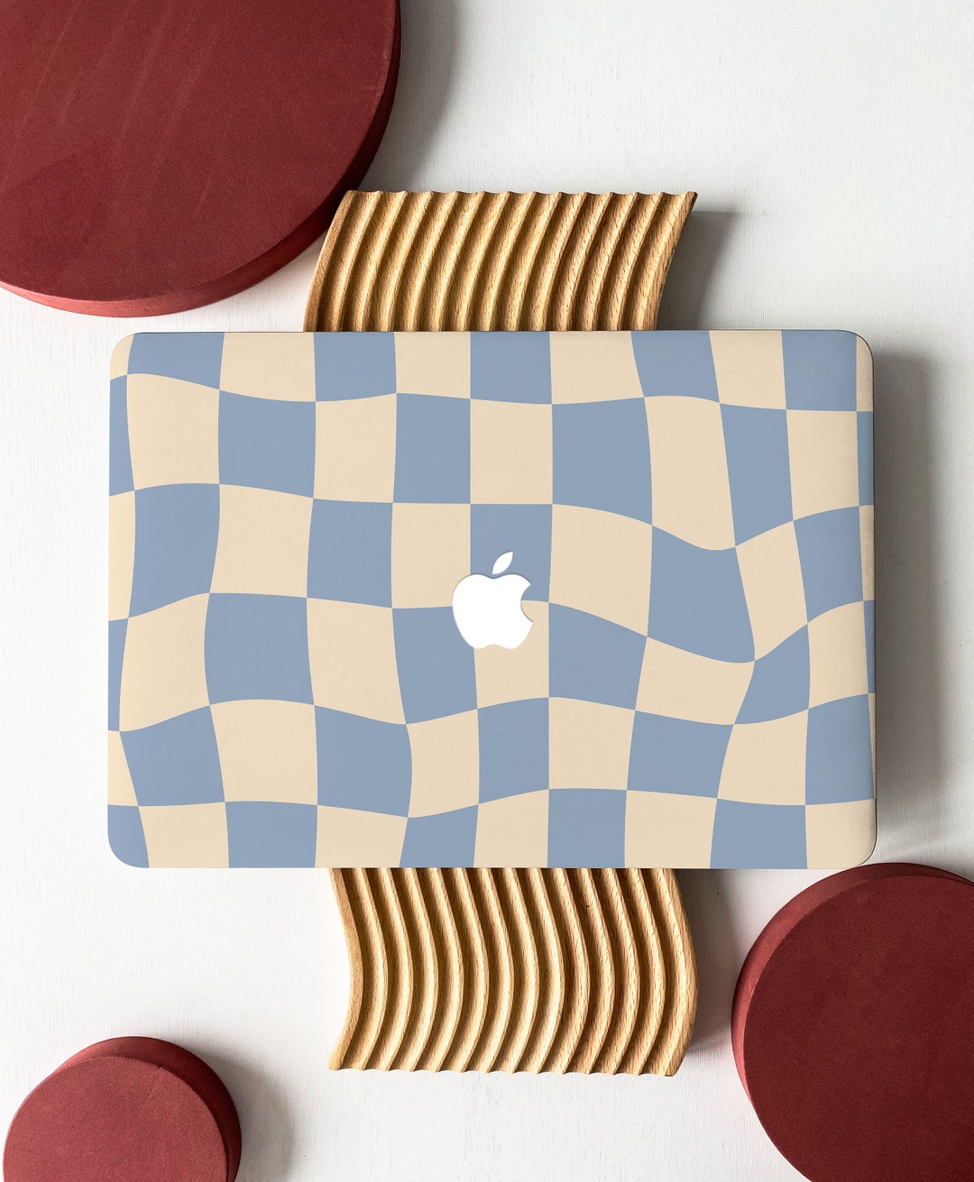 Blue Chessboard Art Shell Hard Case Cover for MacBook Air 13 Case ...