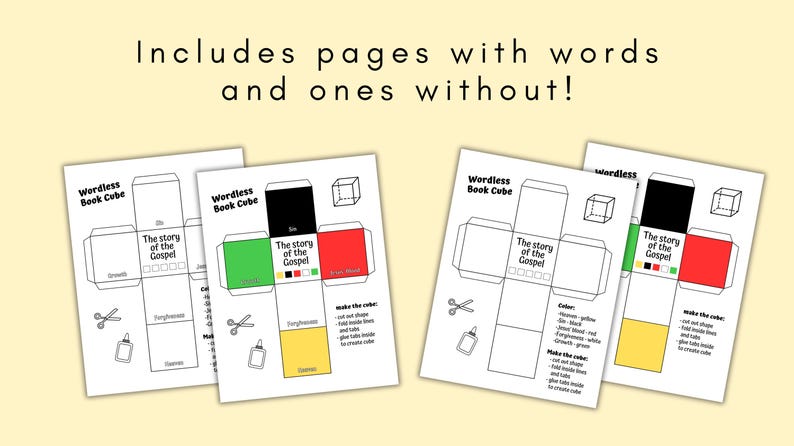 Wordless Book Cube, Colors of Salvation, Christian Crafts, Crafts for ...