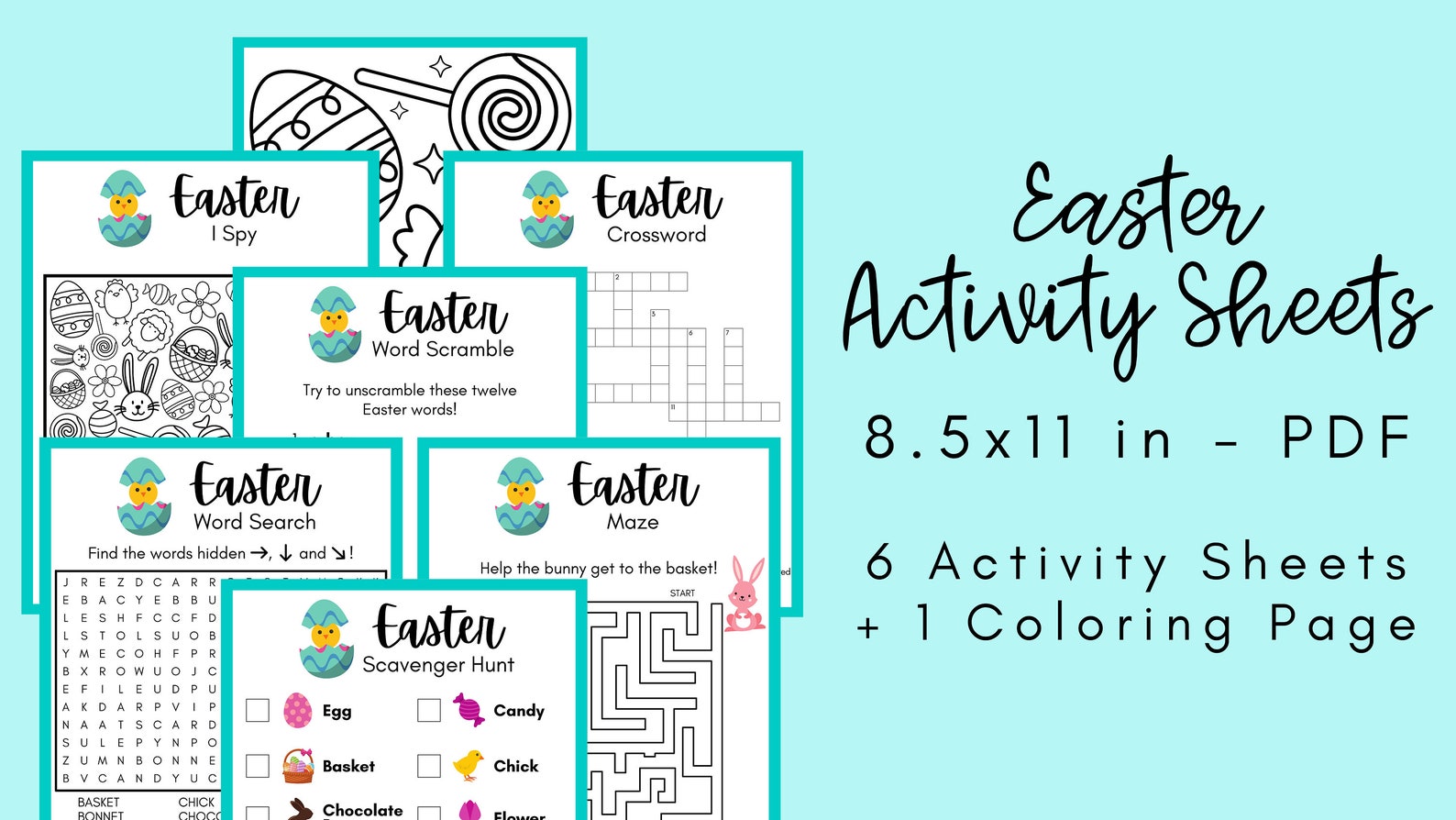 Easter Activity Pack, Easter Activities for Kids, Kids Printable ...