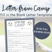 Letter From Camp, Soccer, Camp Letters Fill in Blank, Summer Camp Notes ...