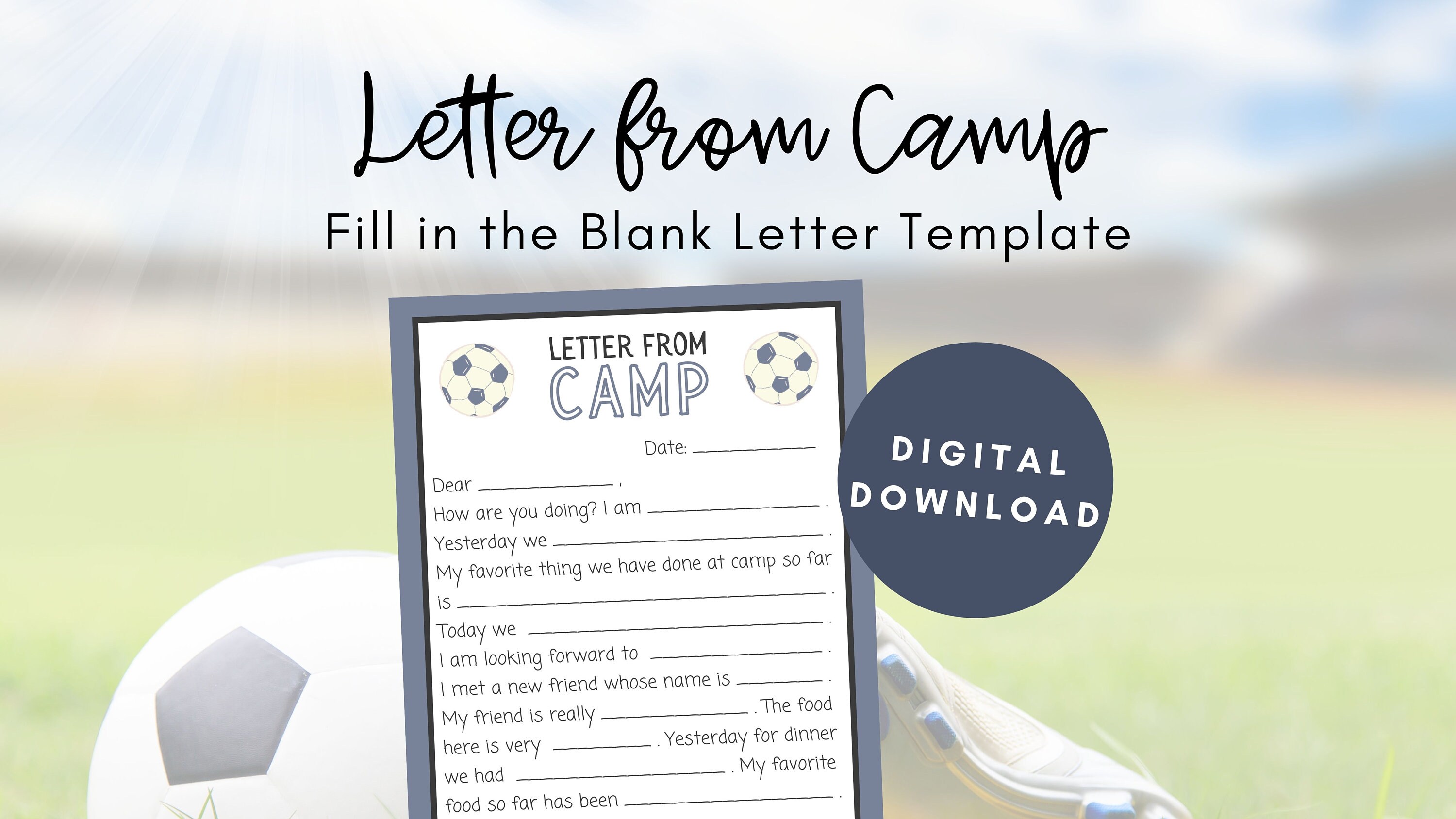 Stationery Paper Paper &amp; Party Supplies Sleep Away Camp Letter from ...