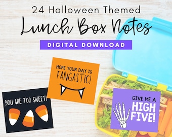 Halloween Lunch Notes - Etsy