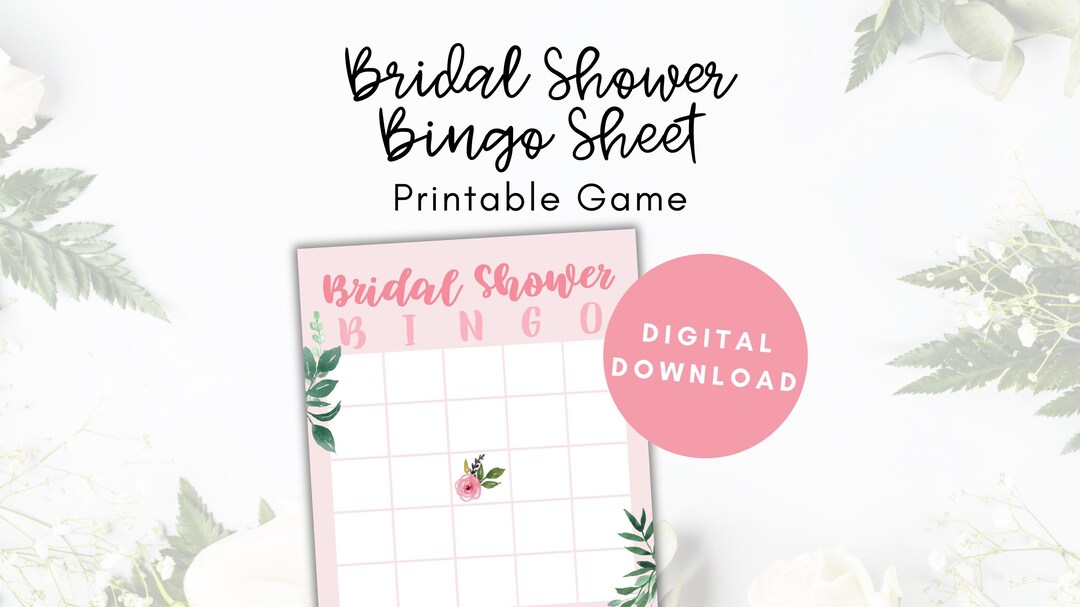 Bridal Shower Bingo, Bridal Shower Bingo Games, Bridal Shower Party ...