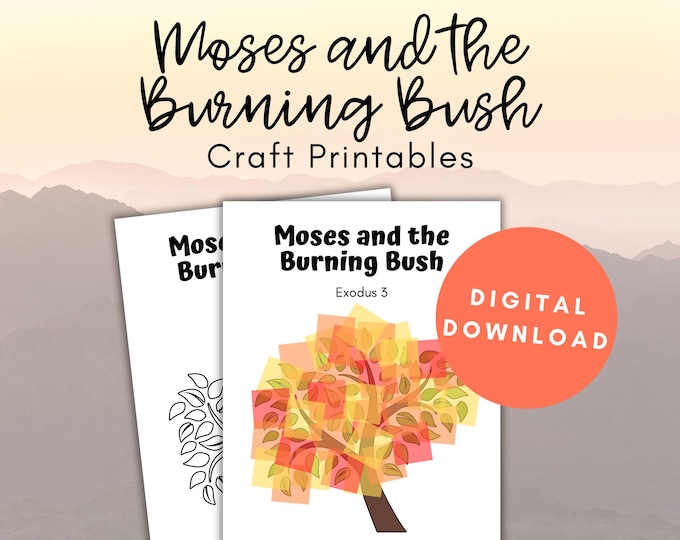 BURNING BUSH Activity Pack for Kids Memory Verse Printable Word Search ...
