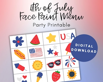 Princess Face Paint Menu, Face Painting Design, Party Printable, Party ...